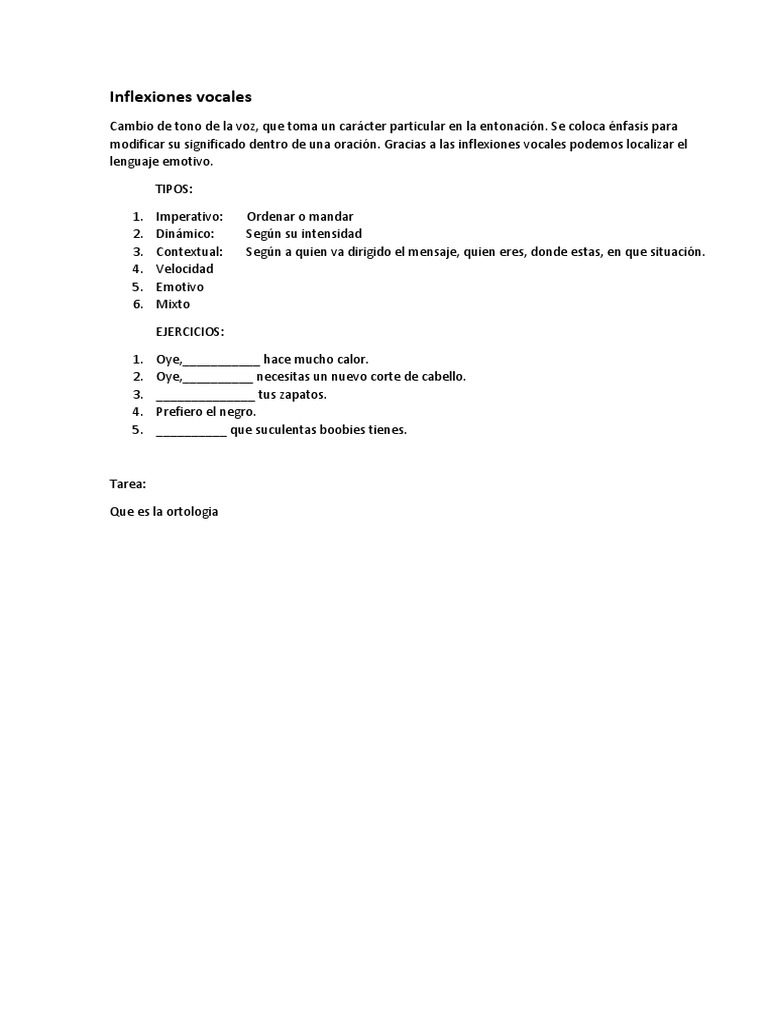Inflexiones Vocales y su Significado | PDF