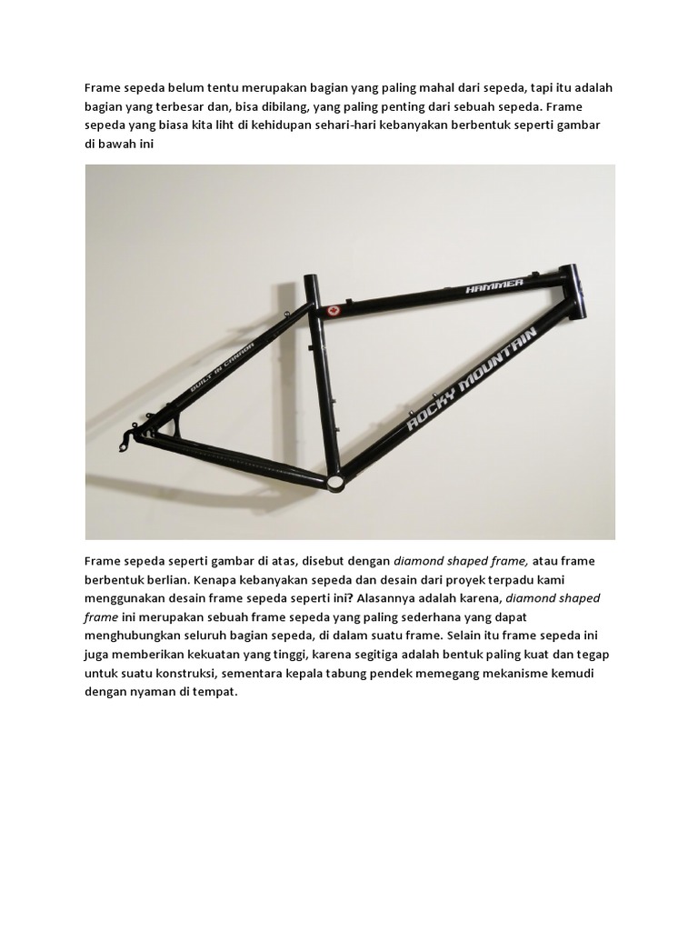 Geometri Sepeda | PDF