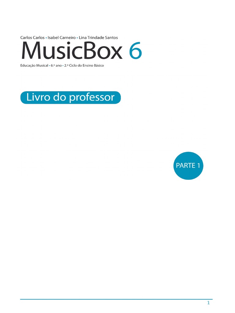 Musicbox6 Livro Professor Parte 1 | PDF | Pitch (música) | Escala (música)