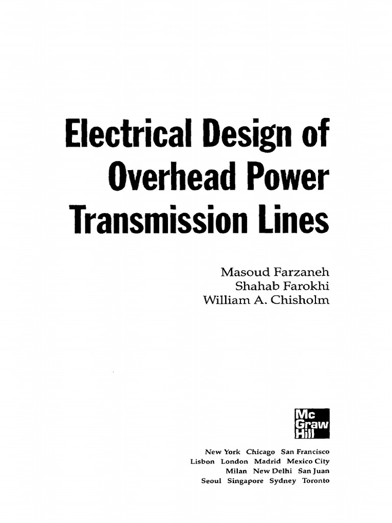 Electrical Design of Overhead Power Transmission Lines PDF | PDF ...