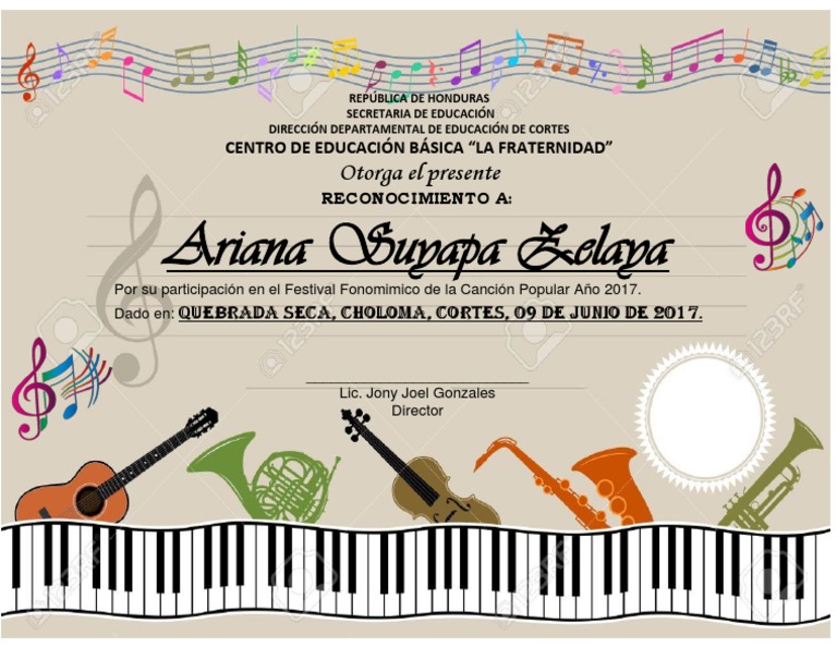 Plantilla Diploma de Reconocimiento | PDF