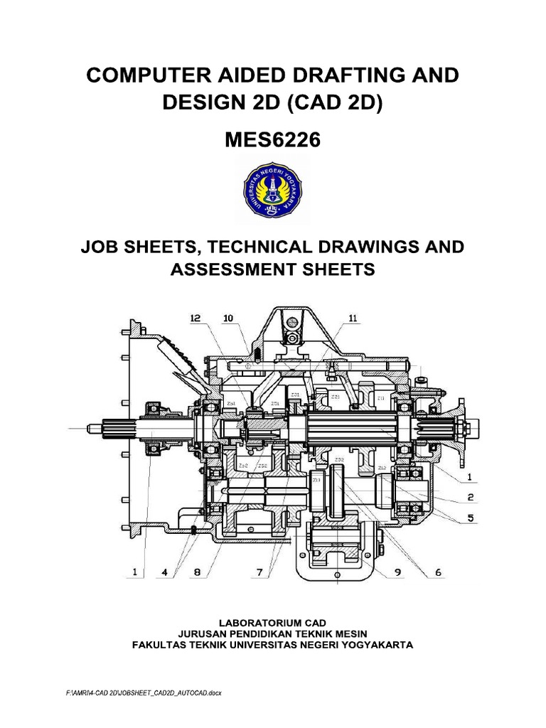 Bahan Ajar Jobsheet Cad 2D PDF | PDF