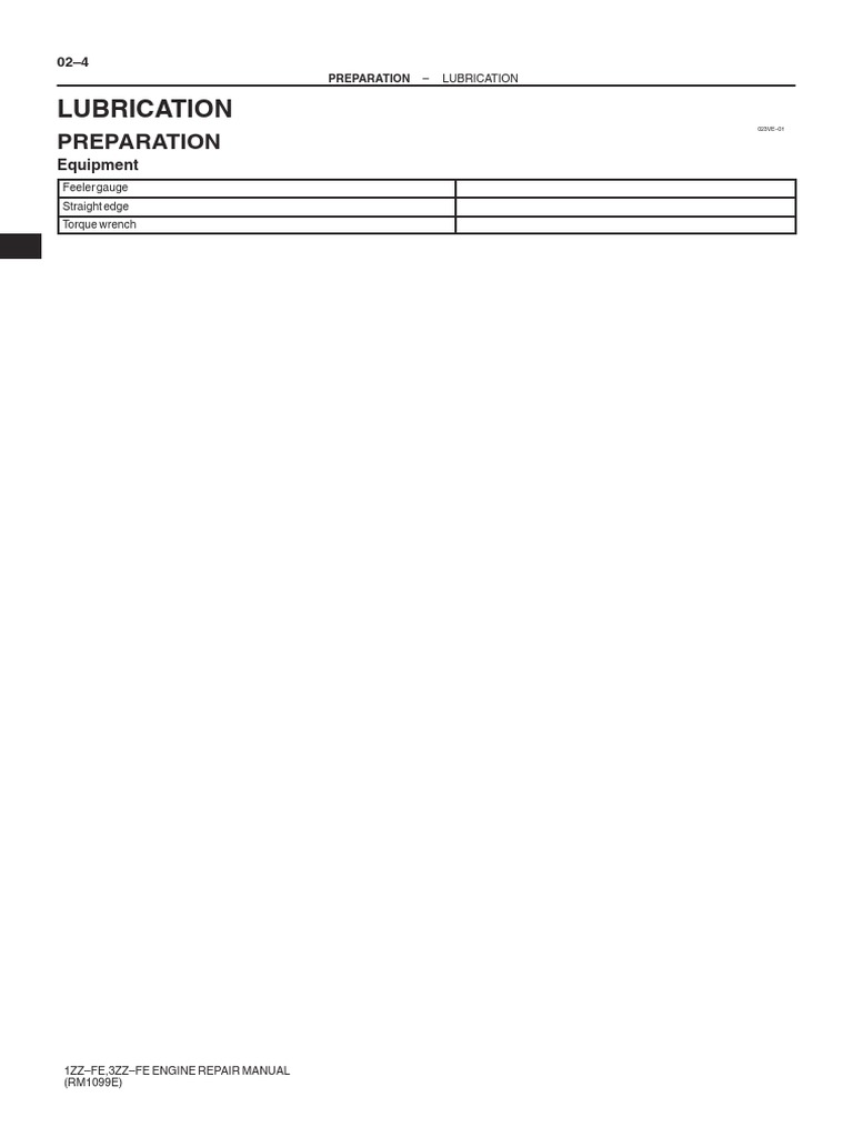 Lubrication: Preparation | PDF