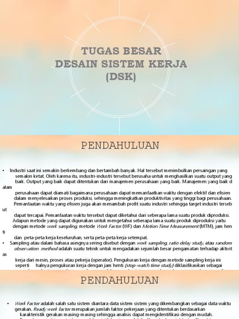 Desain Sistem Kerja | PDF