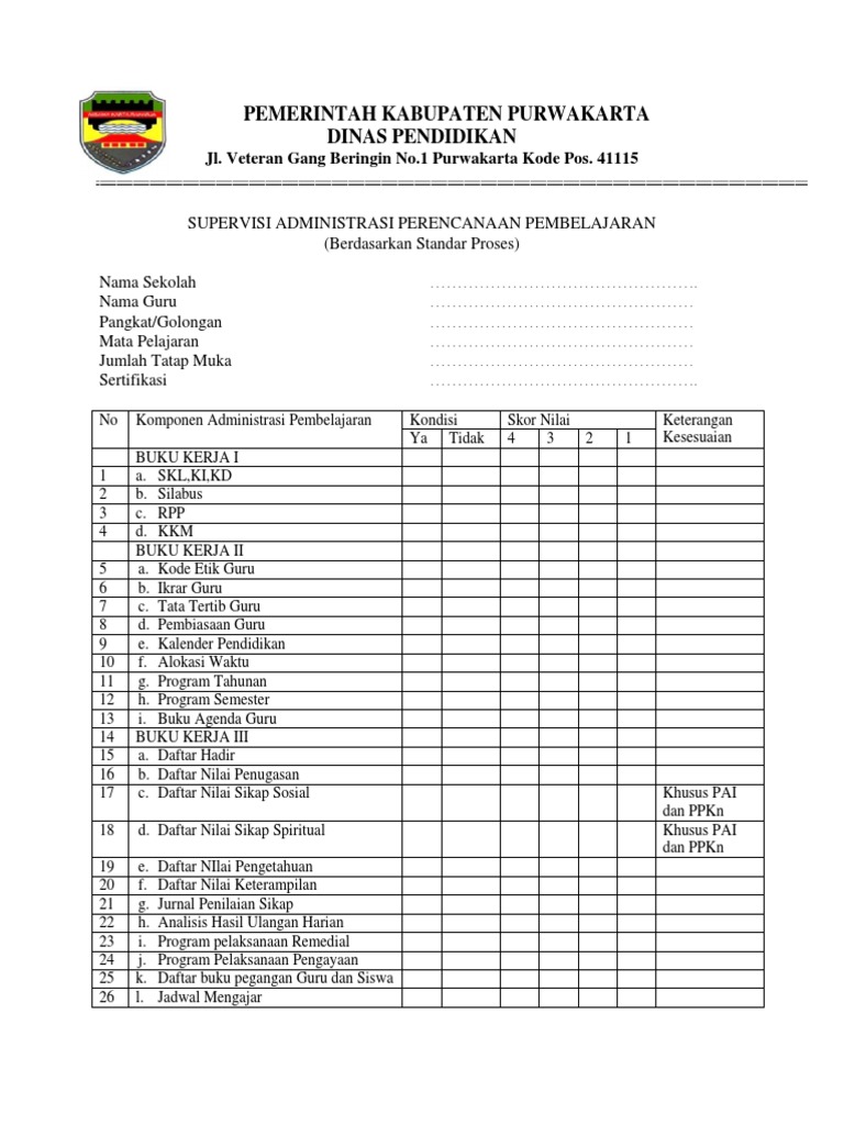 Program Kerja Operator Sekolah | PDF