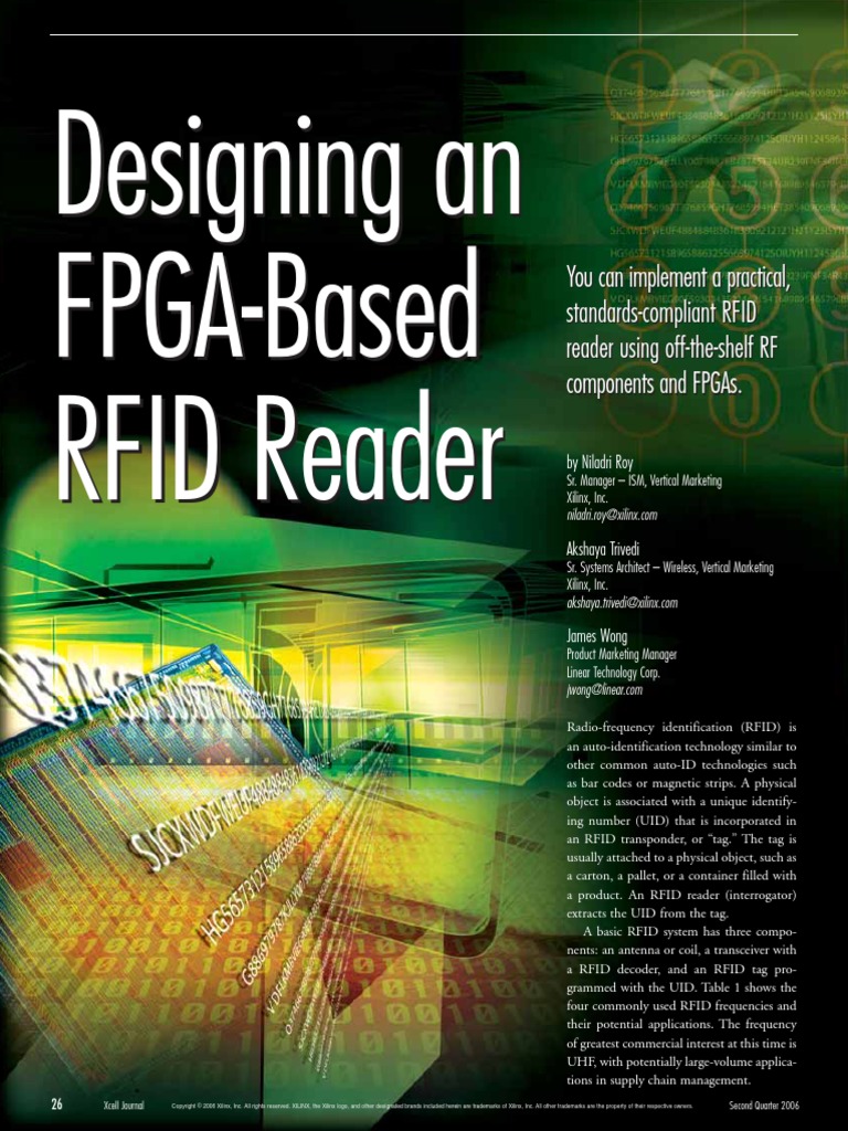 Designing An FPGA-Based Reader - Articulo | PDF | Modulation | Radio Frequency Identification