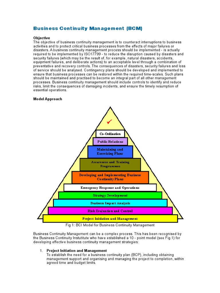 Business Continuity Management | PDF | Business Continuity | Business