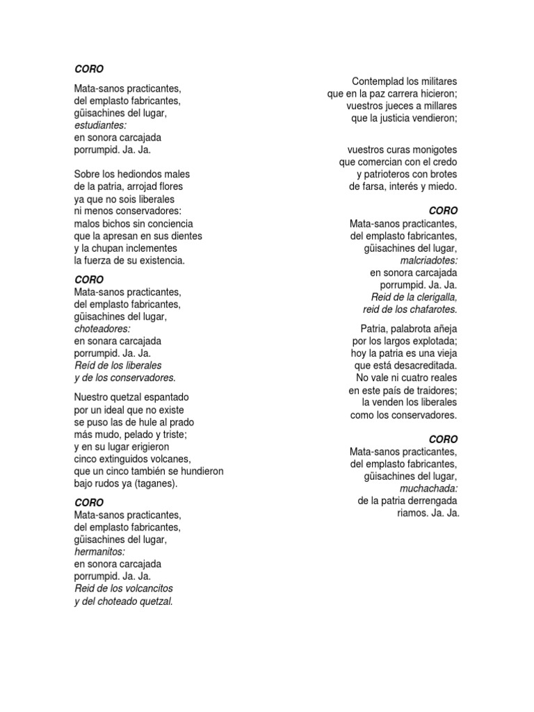 La Chalana Letra | PDF