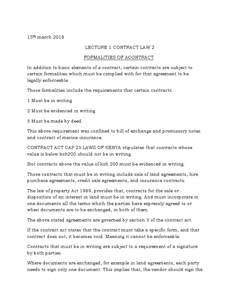 Contract Law 2 Class Notes. | PDF | Guarantee | Indemnity