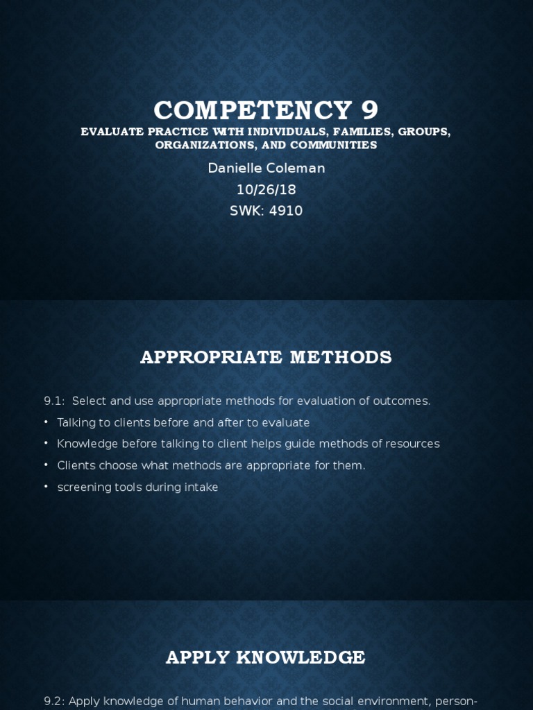 Competency 9 | PDF