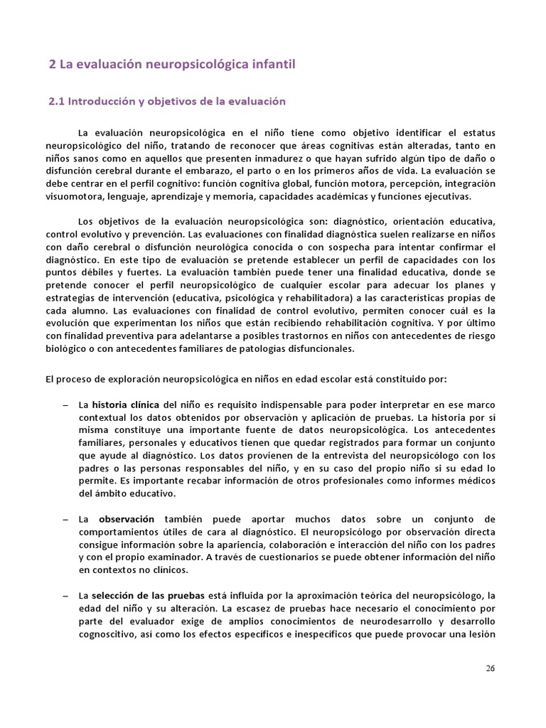 Manual UD2 - Nps Infantil PDF | PDF | Neuropsicología | Funciones ejecutivas
