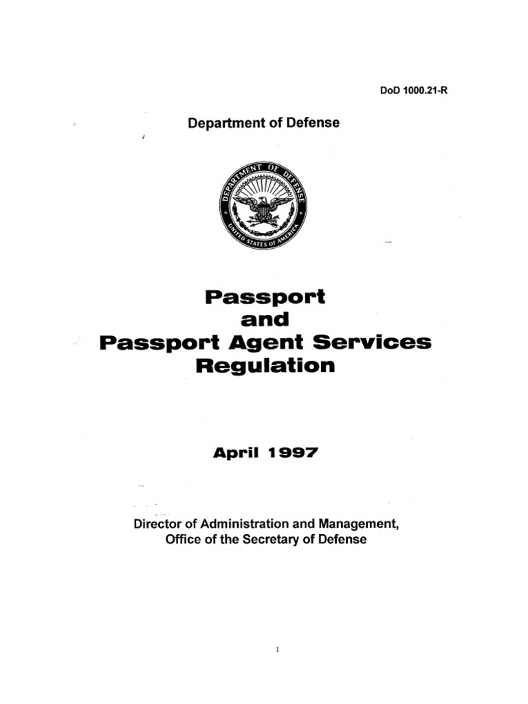 Passport and Passport Agent Services Regulation | Passport | Travel Visa
