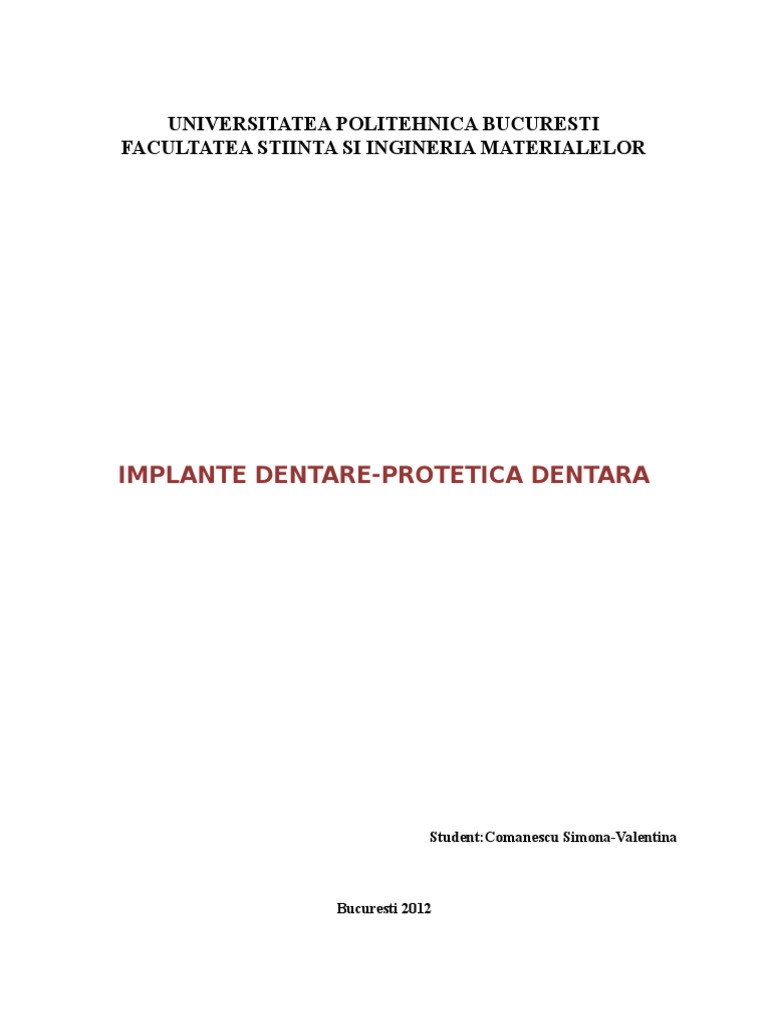 Implant Dentar | PDF