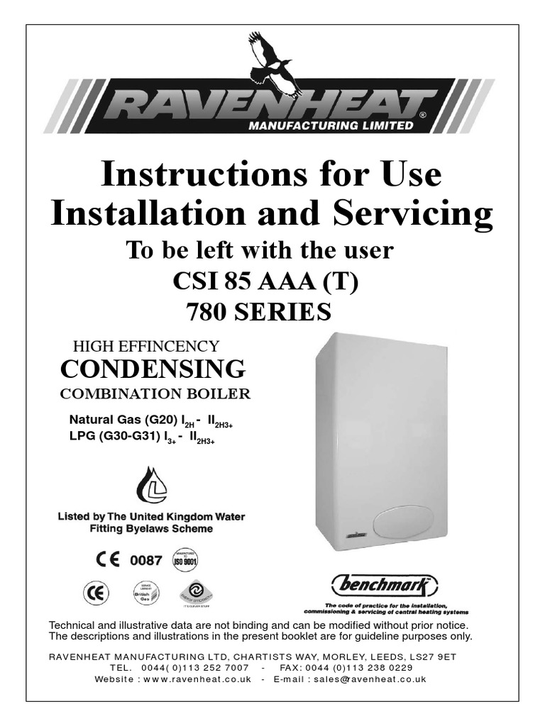 Ravenheat Csi 85 Aaa T 780 Series Manual | PDF | Water Heating | Thermostat