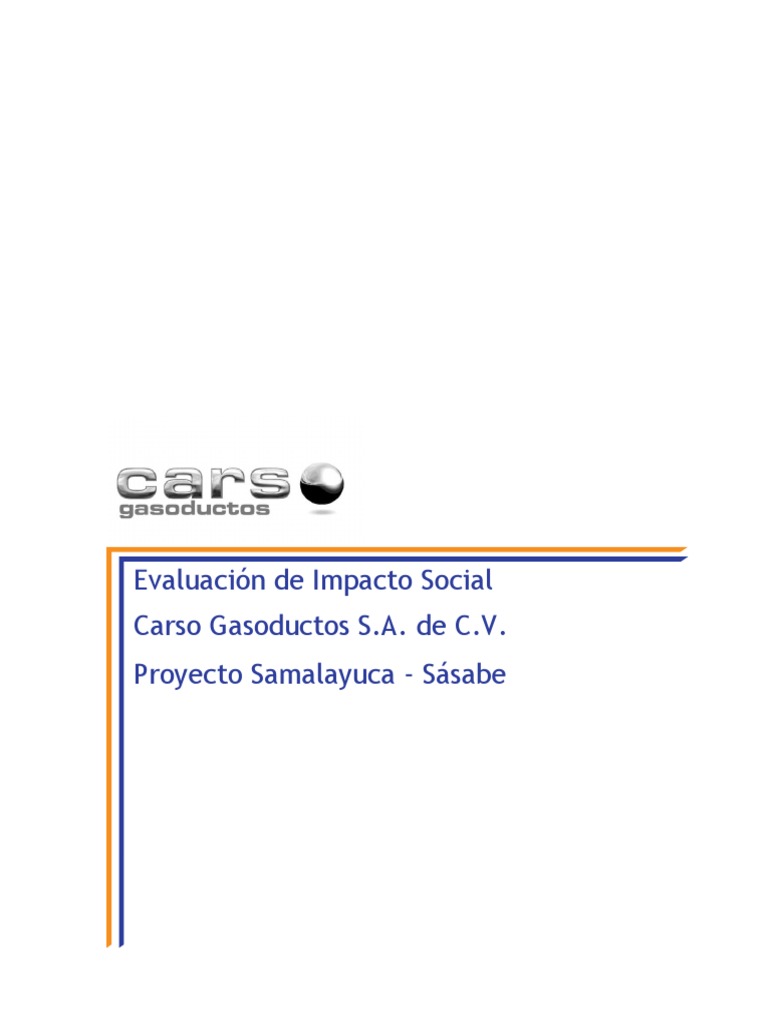 Evaluación de Impacto Social Carso Gasoductos S.A. de C.V. Proyecto ...