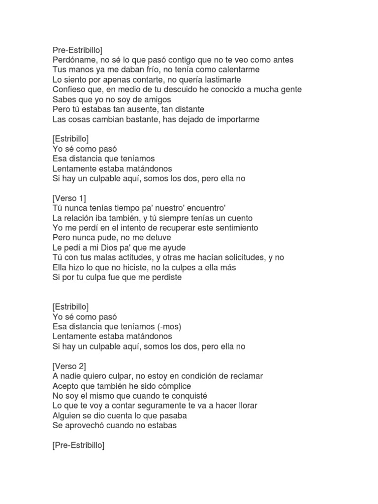 Culpables Letra | PDF