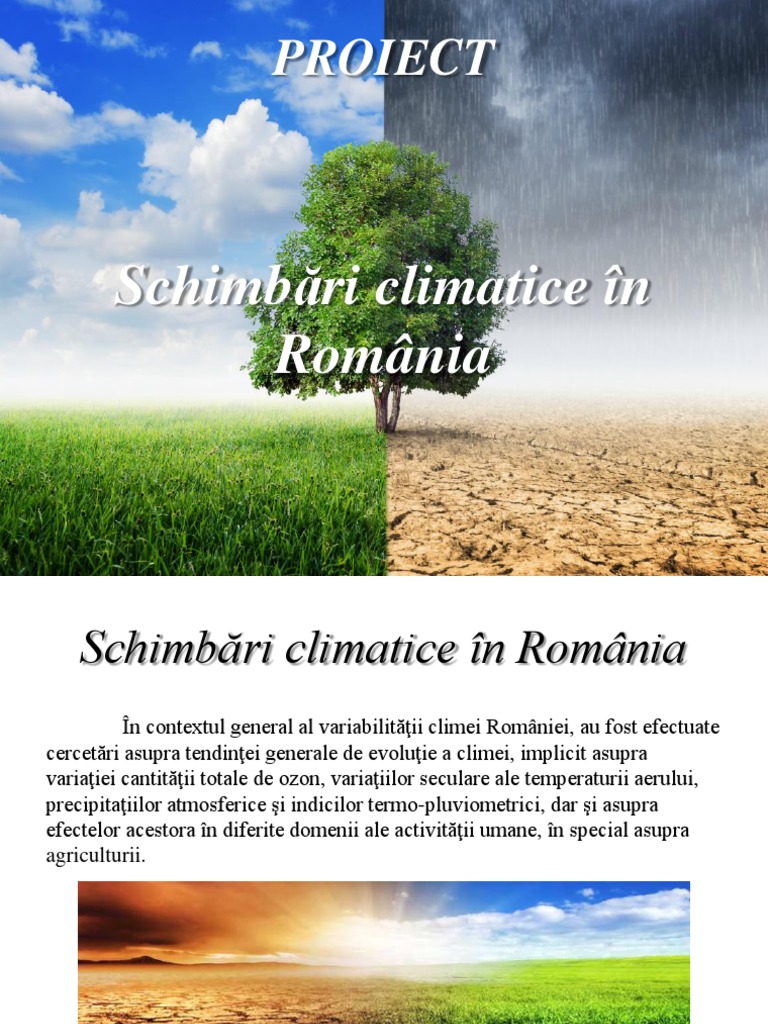 Schimbari Climatice in Romania | PDF