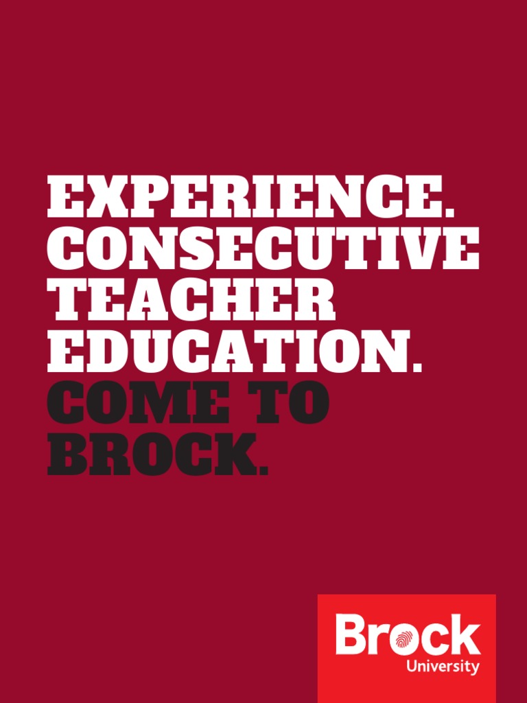 Preparing Passionate Educators: Brock University's Consecutive Teacher ...
