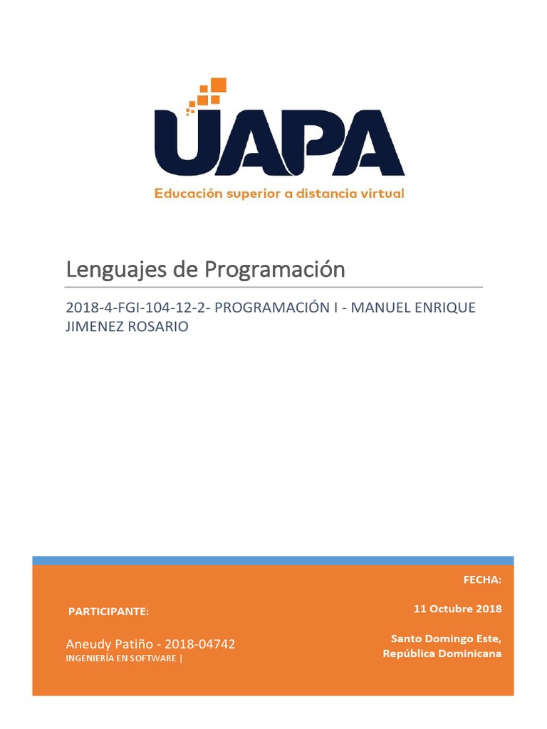 Tarea 1 - Programacion1 | PDF | Lenguaje de programación | C (lenguaje de programación)