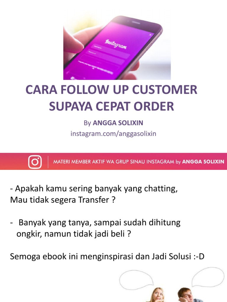 Cara Follow Up Customer Supaya Cepat Order 1.0 | PDF