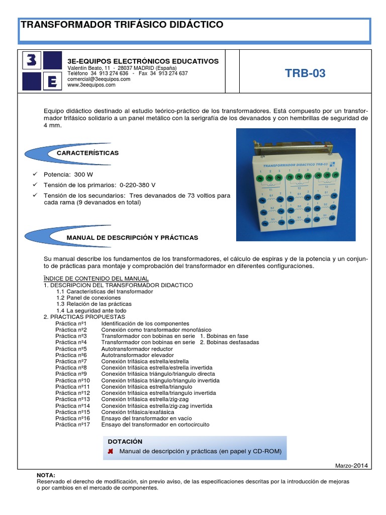 TRB-03 | Transformador | Potencia (Física)