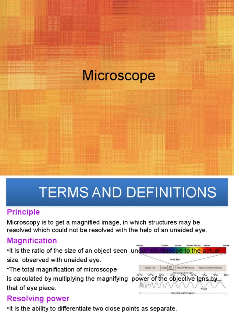 Microscope 120109025117 Phpapp02 | PDF | Angular Resolution | Electron Microscope