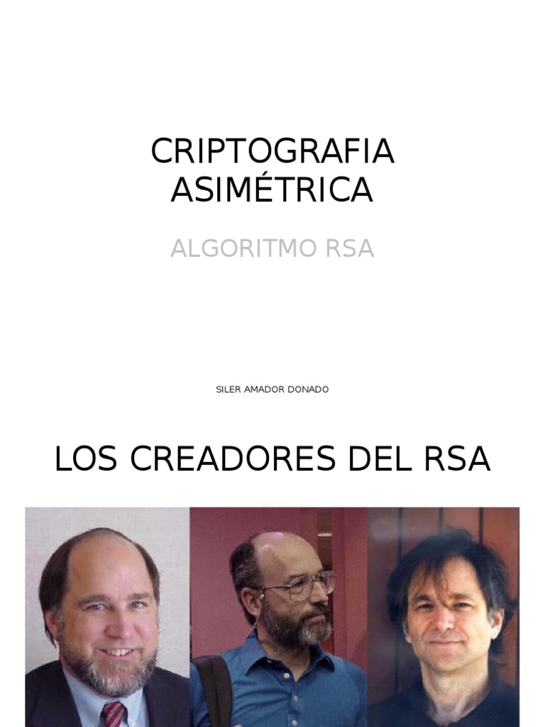 Criptografia Asimetrica Rsa Ucc | PDF | Métodos y materiales de enseñanza
