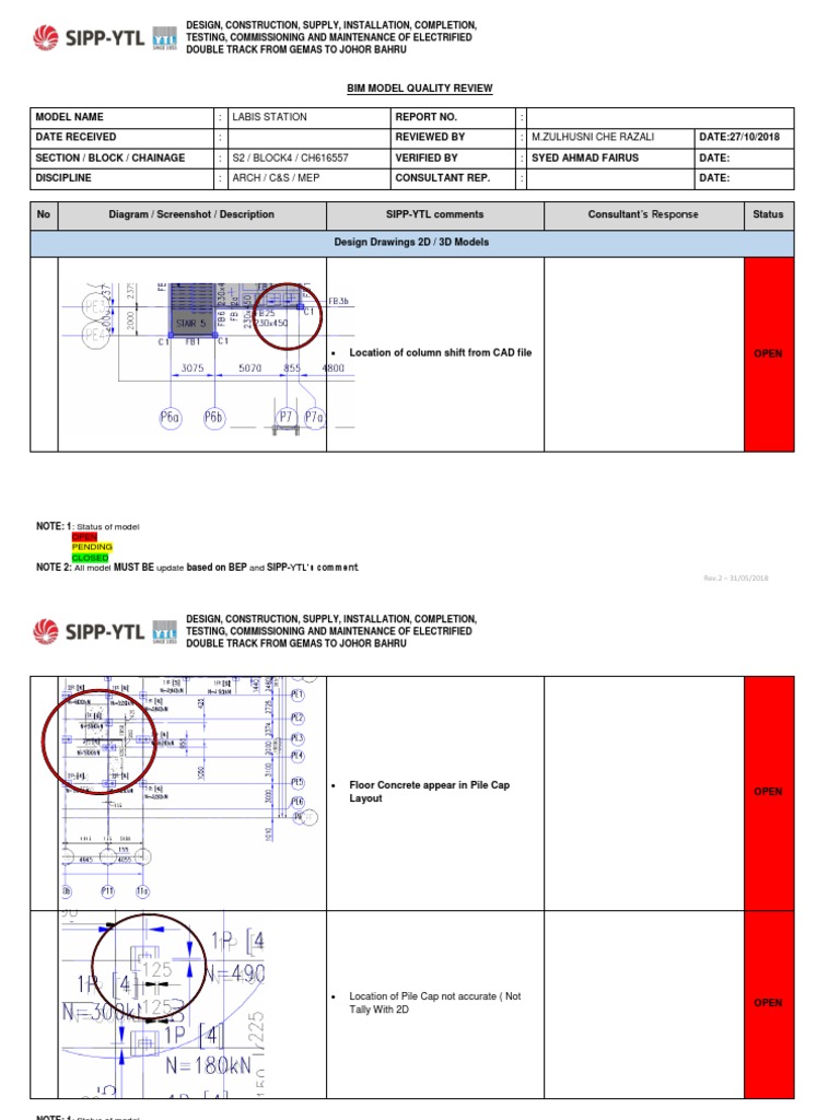 Revit Model Quality Review - Labis Station (CNS and ARC) | PDF ...