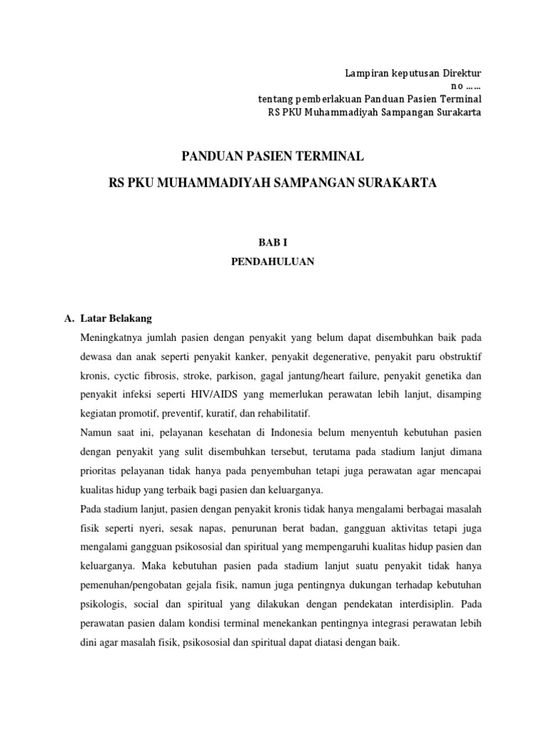 Panduan Pasien Terminal | PDF | Pengembangan Diri | Kesehatan Holistik