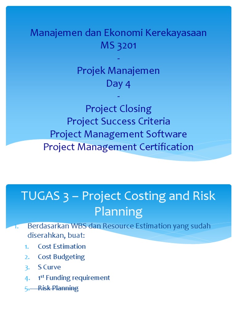 MS3201 Projek Manajemen - Day 4d | PDF | Project Management | Leadership