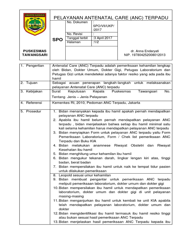 Spo Anc Terpadu | PDF