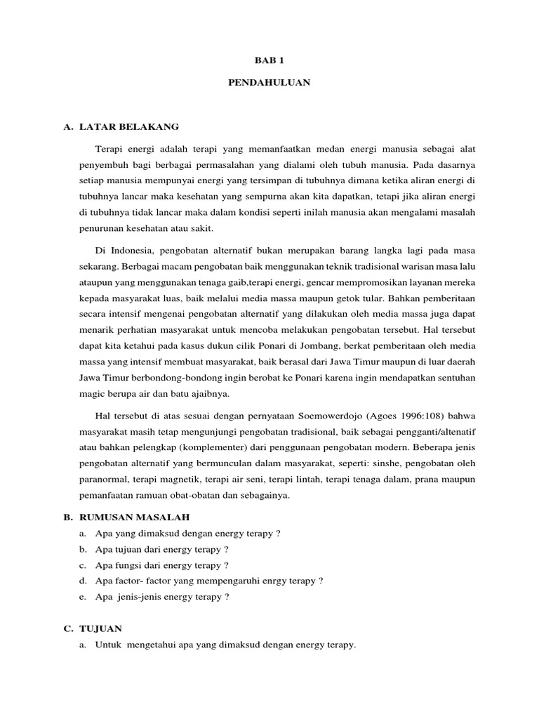 Terapi Energi | PDF | Pengembangan Diri