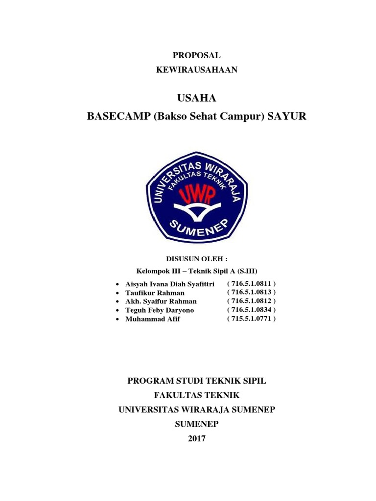 Proposal Usaha Bakso Sehat Campur | PDF