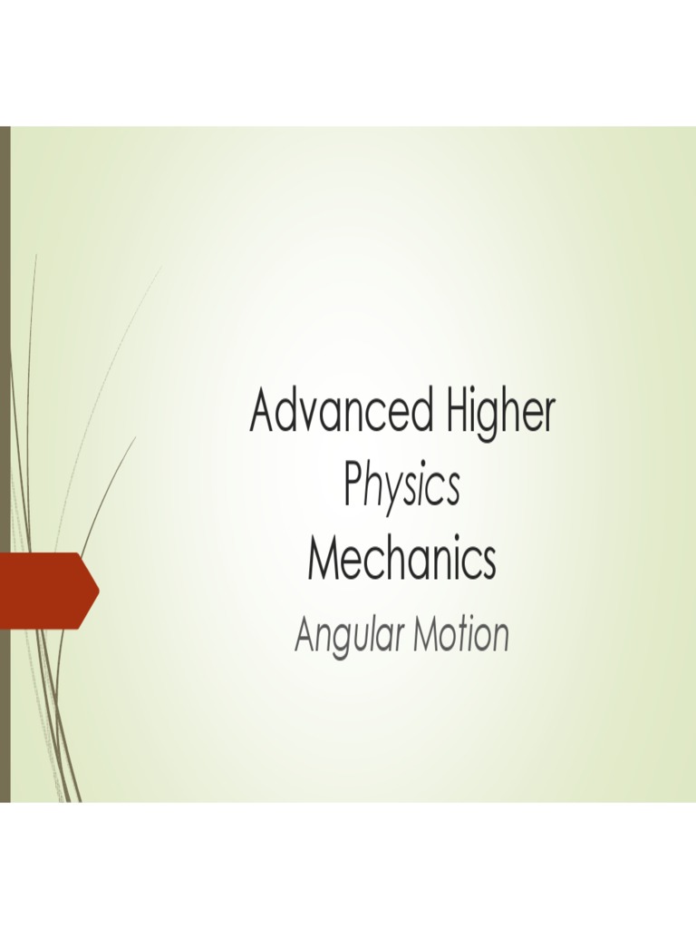 Angular Motion Pdf Acceleration Speed