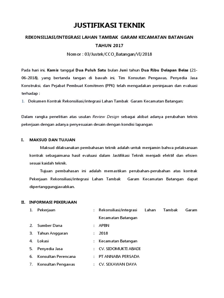 Rekonsiliasi Lahan Garam Batangan 2018 | PDF | Teknologi & Rekayasa