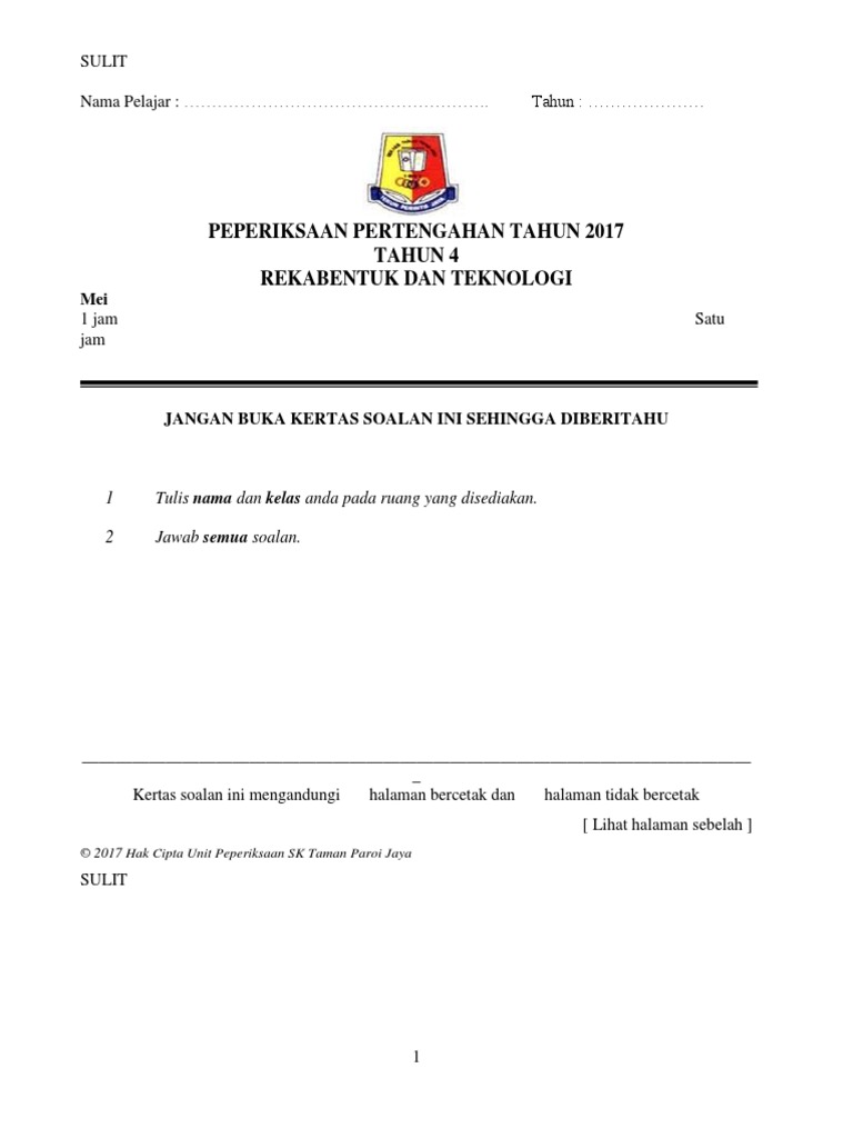 Skema RBT Akhir Tahun 6 | PDF