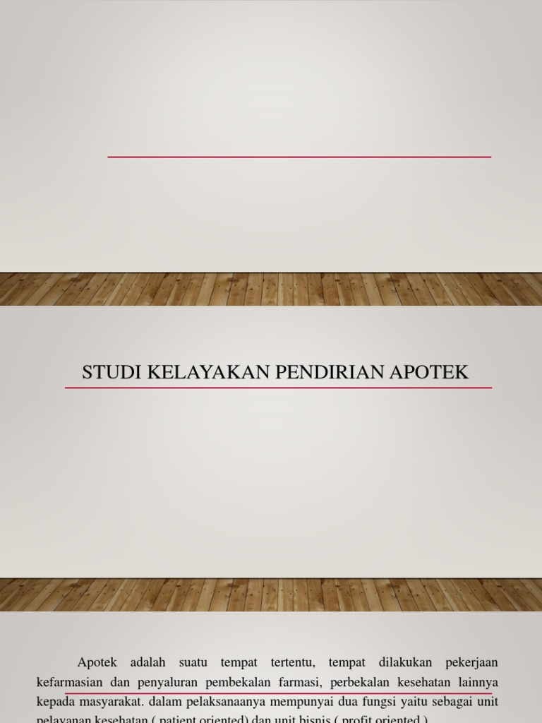 Studi Kelayakan Apotek | PDF