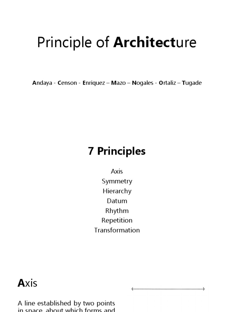 Principle of Architecture | PDF | Symmetry | Shape
