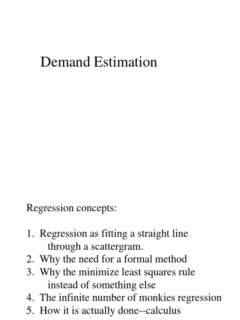 Demand Estimation | PDF | Regression Analysis | Demand