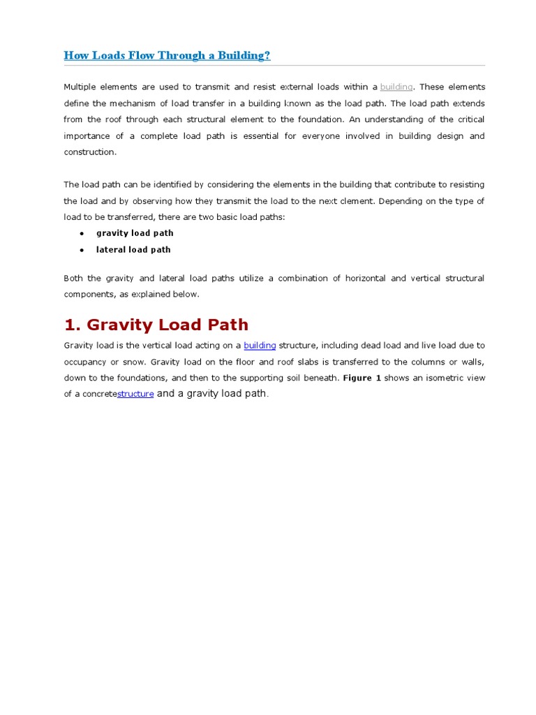 Understanding Load Paths in Buildings | PDF | Beam (Structure ...