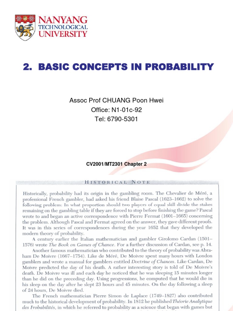 CV2001 Chapter2 | PDF | Probability | Experiment