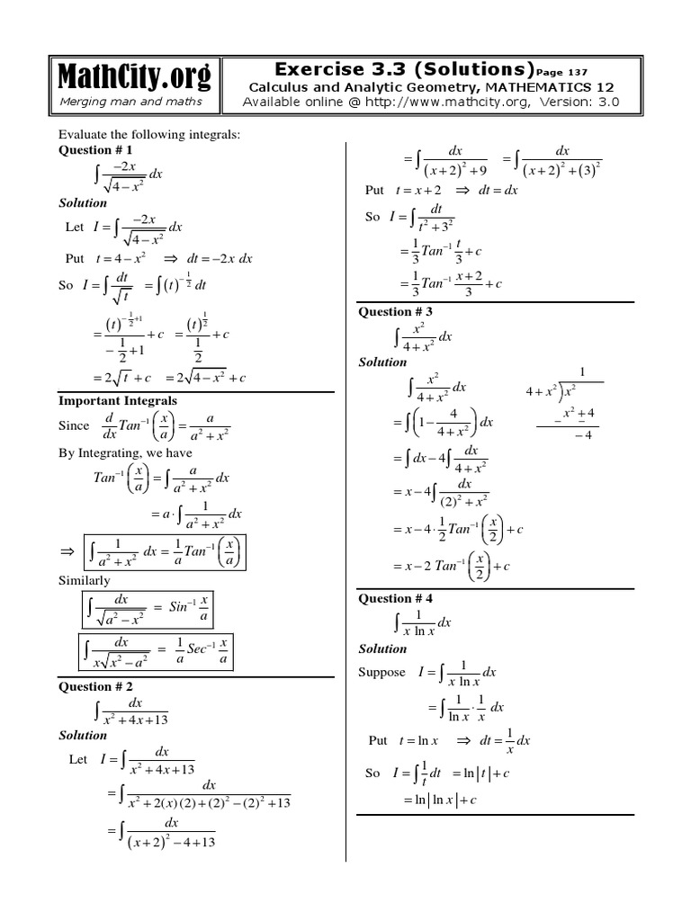 Notes Important Questions Answers 12th Math Chapter 3 Exercise 3.3 ...
