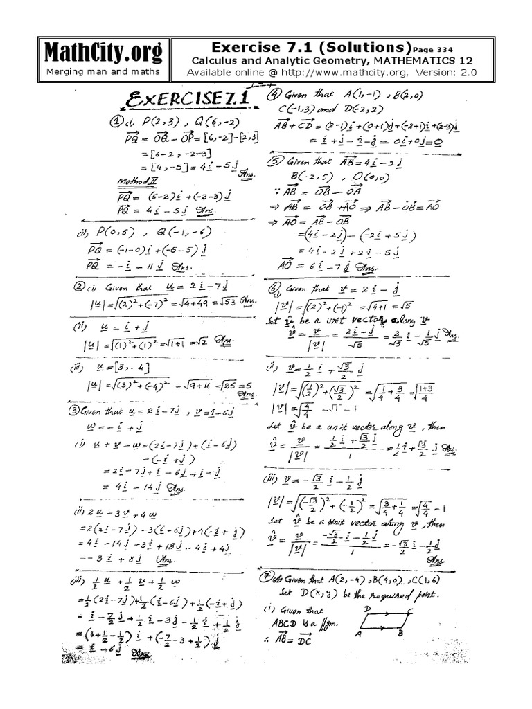 Notes Important Questions Answers 12th Math Chapter 7 Exercise 7.1 | PDF
