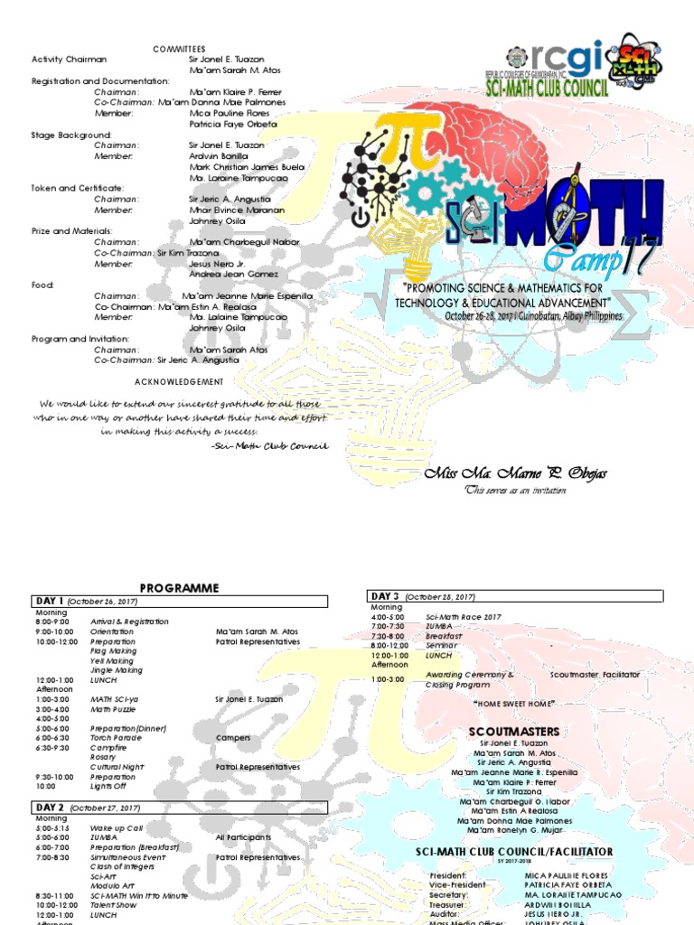 Sci-Math Club Activity Program 2017 | PDF