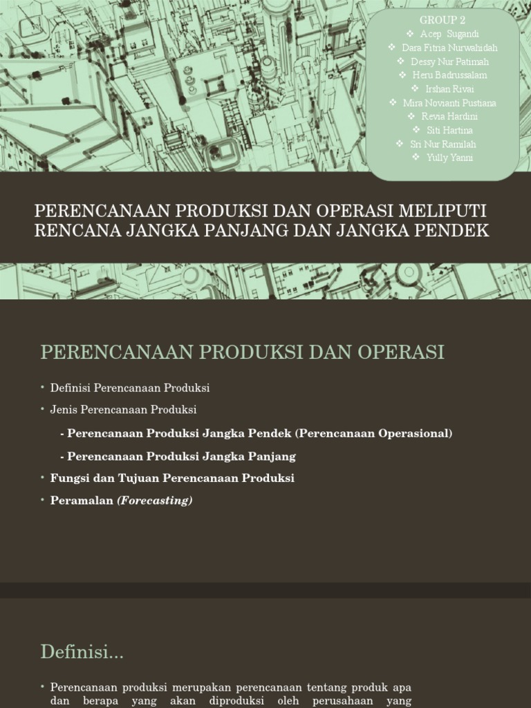 Perencanaan Produksi Dan Operasi Meliputi Rencana Jangka Panjang | PDF
