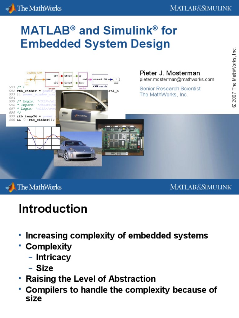 Embedded System and Matlab SIMULINK PDF | PDF | Hardware Description ...