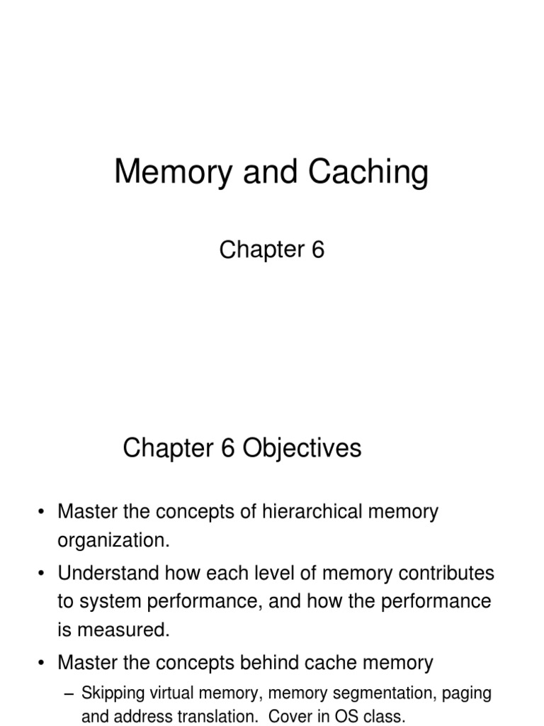 Chap 6 | Download Free PDF | Cpu Cache | Computer Memory