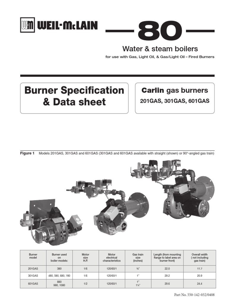 Burner Specification | PDF | Natural Gas | Valve