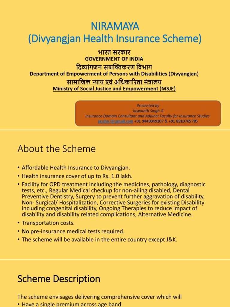 Niramaya Scheme - Health Insurance Scheme | PDF | Insurance | Surgery