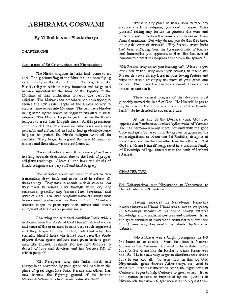 Abhiram Goswami | PDF | Krishna | Hinduism